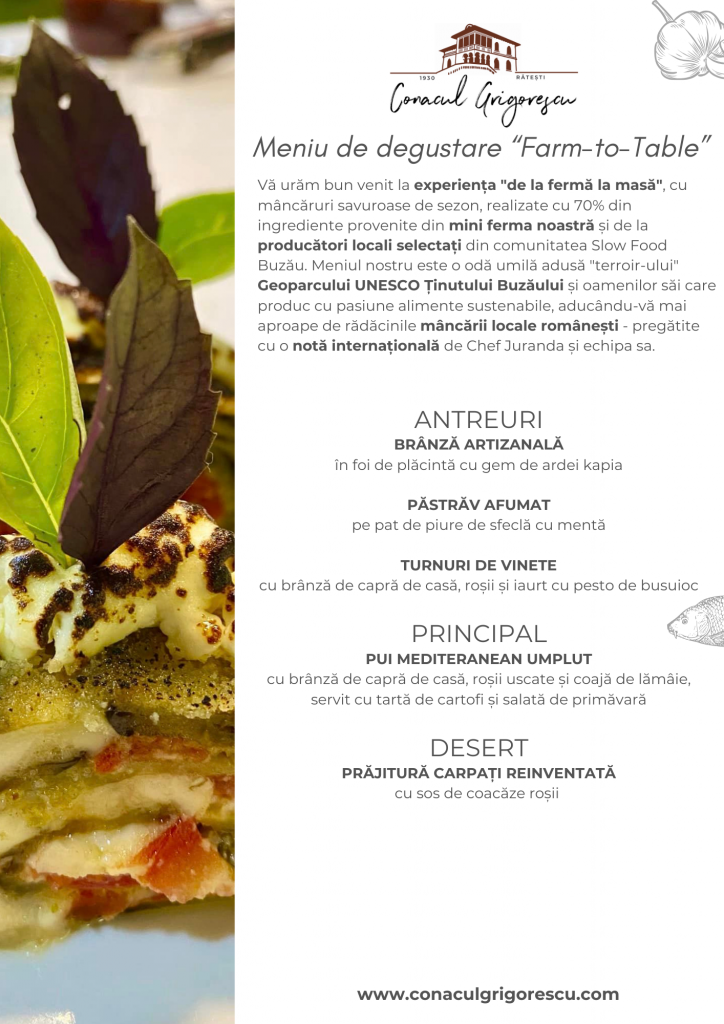 Meniu de degustare "Farm-to-Table" - Prânz